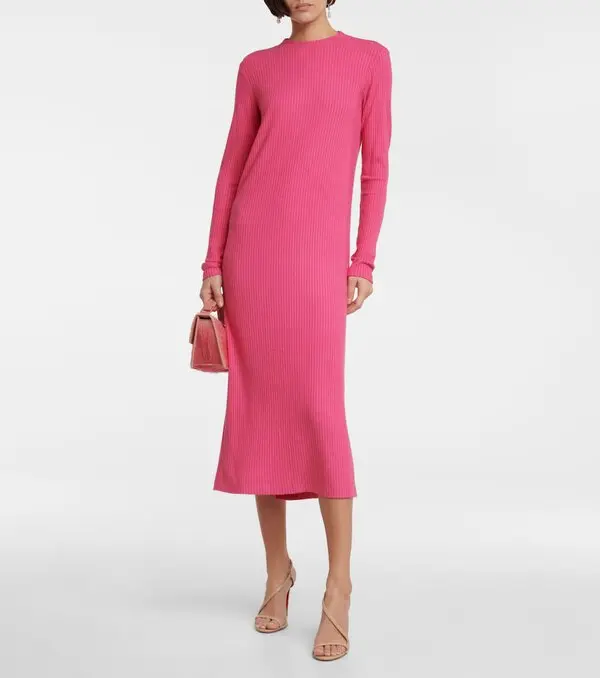 Velvet By Graham & Spencer Ember Ribbed-knit Midi Dress