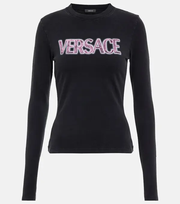 Versace Goddess Logo Long-sleeve T-shirt - Multicoloured