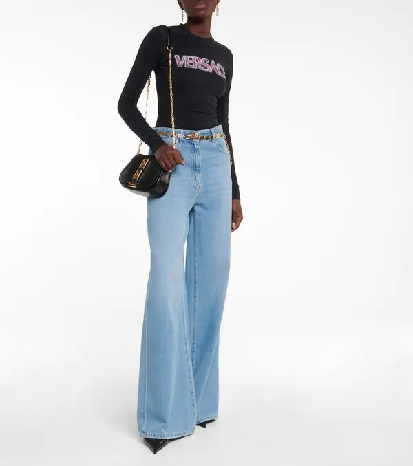 Versace Goddess Logo Long-sleeve T-shirt