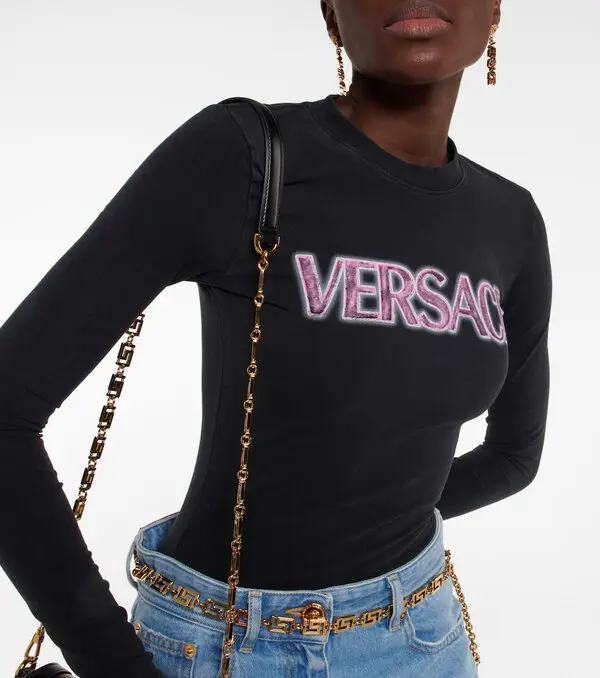 Versace Goddess Logo Long-sleeve T-shirt