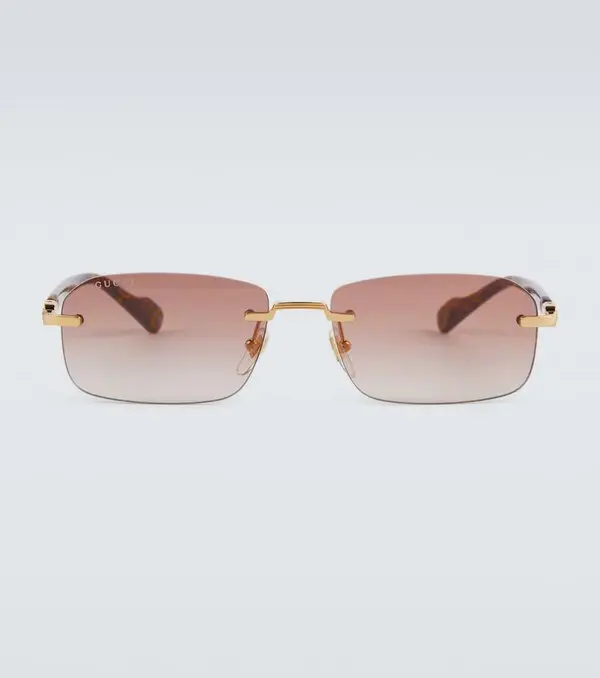 Gucci Gg Rectangular Sunglasses - Multicoloured