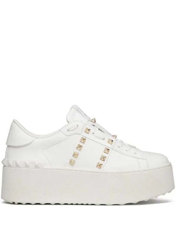 Valentino Garavani Rockstud Untitled Flatform Sneakers - White