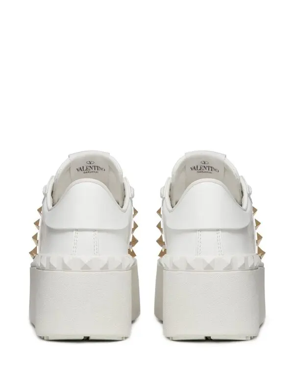 Valentino Garavani Rockstud Untitled Flatform Sneakers - White