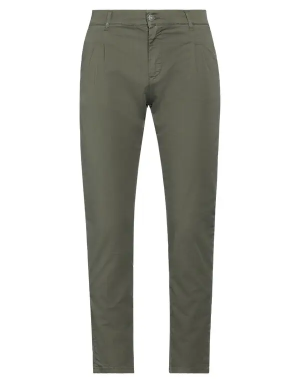 DANIELE ALESSANDRINI Pants Size Cotton, Elastane - Military Green