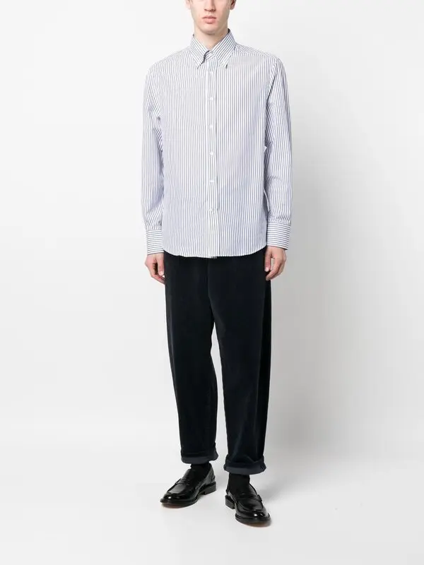Brunello Cucinelli Striped Long-sleeve Shirt