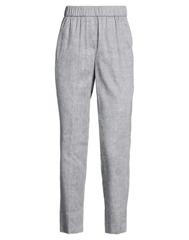 Peserico Tapered Wool-linen Pants - Grey