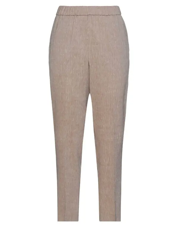 Peserico High-waisted Tapered Trousers - Light Brown