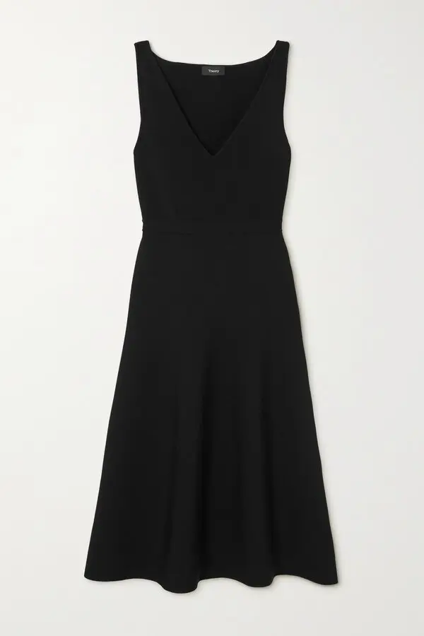 Theory Stretch-crepe Midi Dress