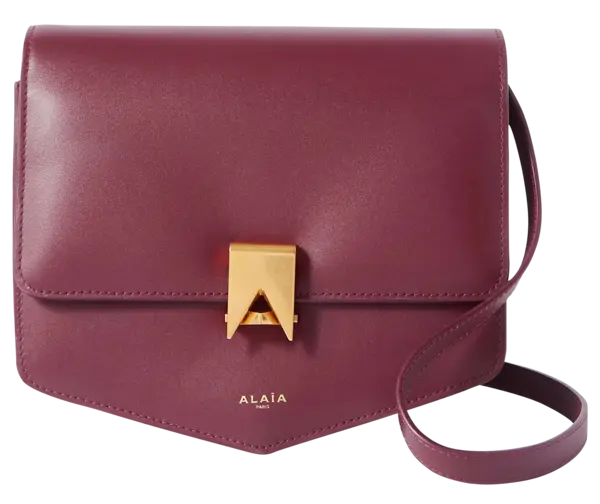 Alaïa Burgundy Le Papa Medium Leather Shoulder Bag