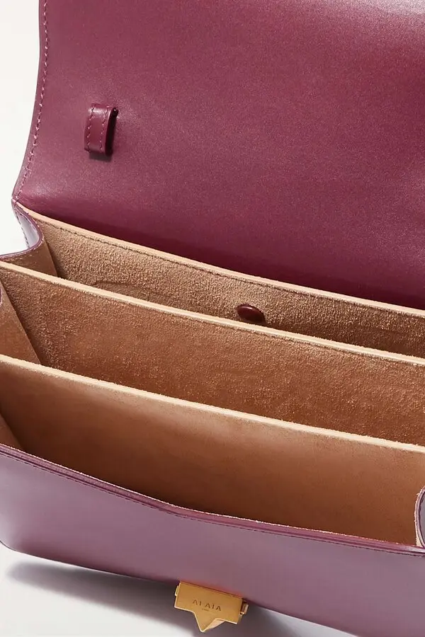 Alaïa Burgundy Le Papa Medium Leather Shoulder Bag