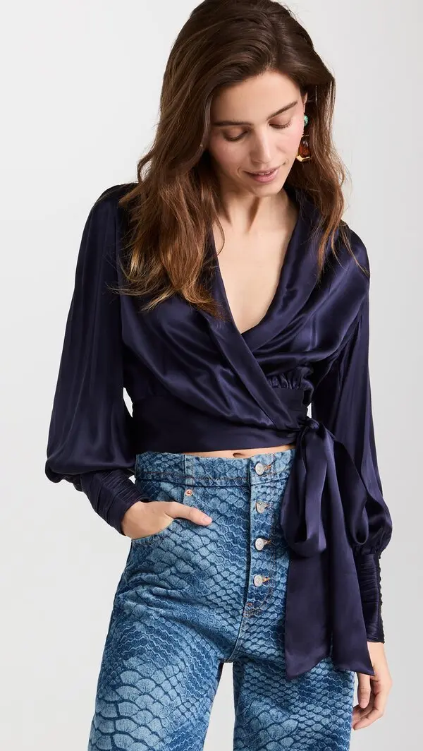 Zimmermann Silk Wrap Blouse