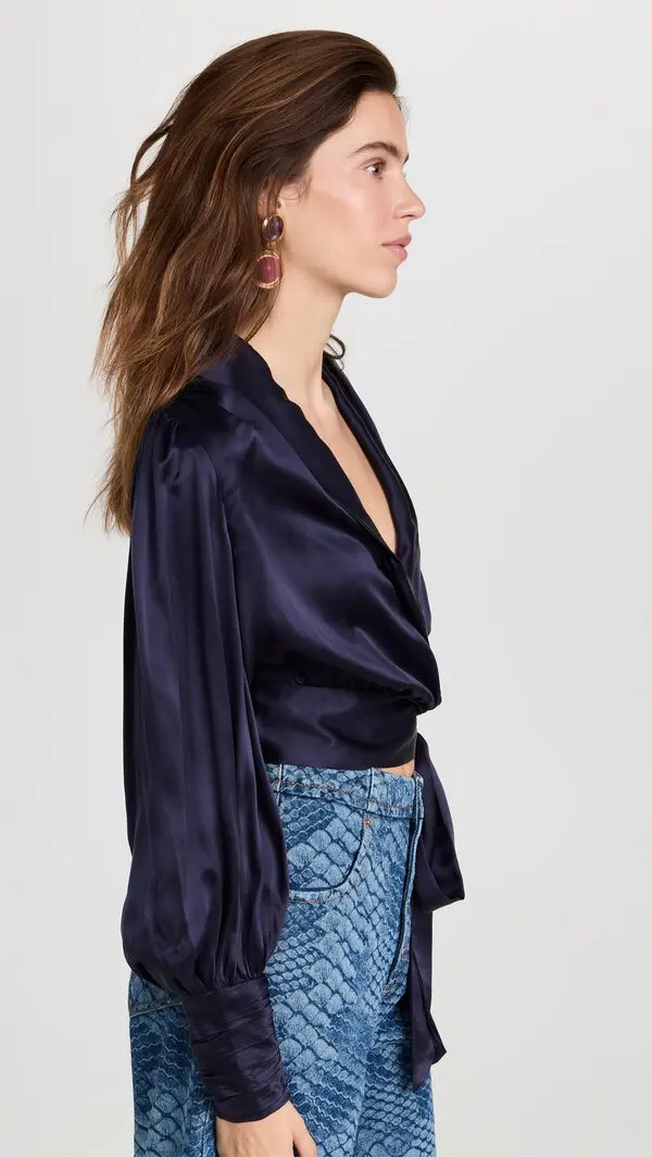 Zimmermann Silk Wrap Blouse