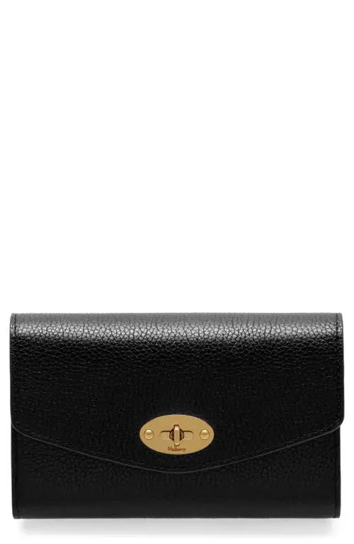 Mulberry Medium Darley Leather Continental Wallet - Black