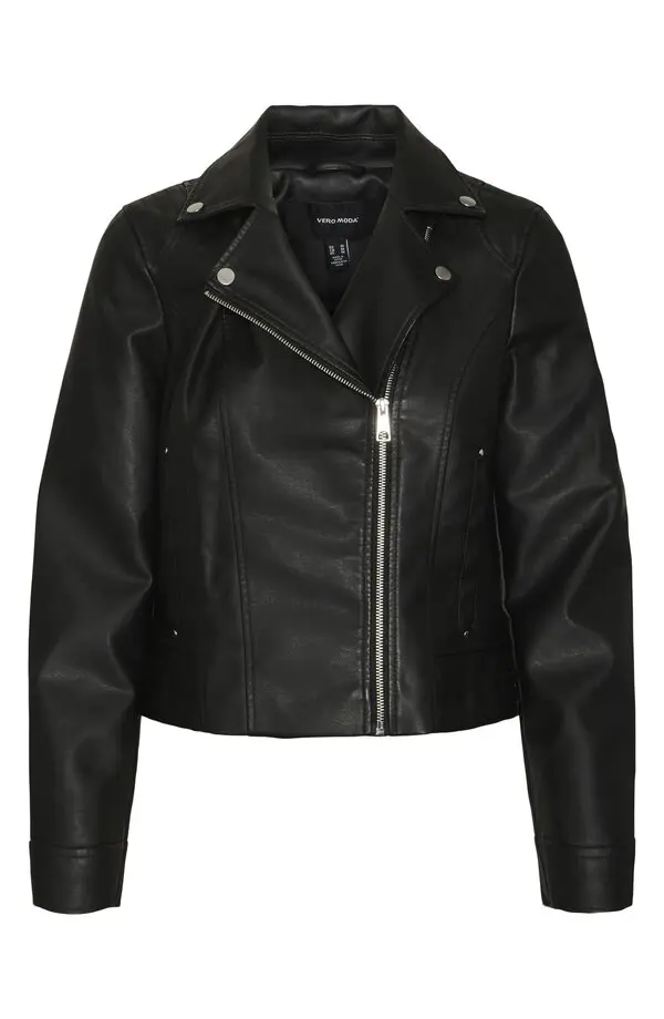 Vero Moda Ramon Crop Faux Leather Jacket