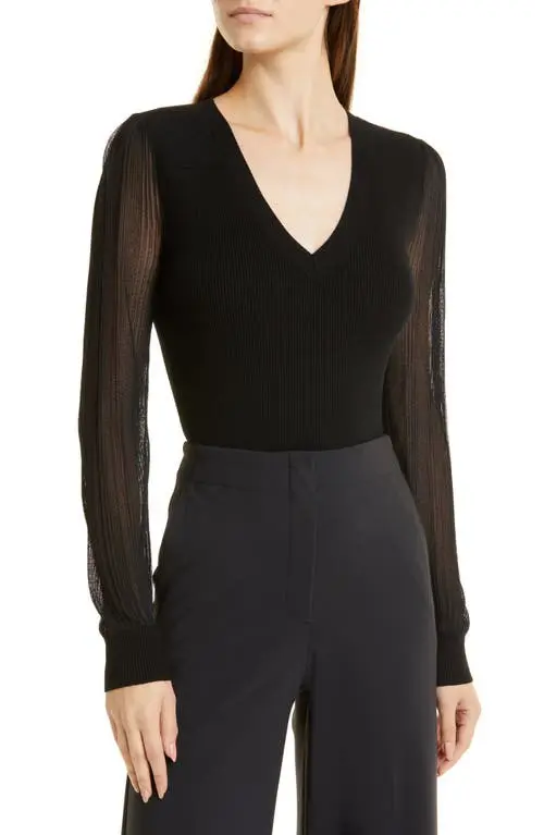 Club Monaco Mixed Yarn V-neck Sweater