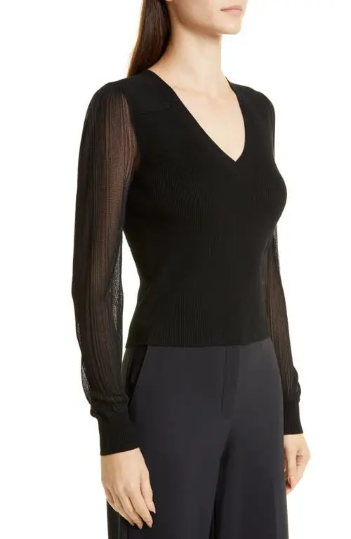 Club Monaco Mixed Yarn V-neck Sweater