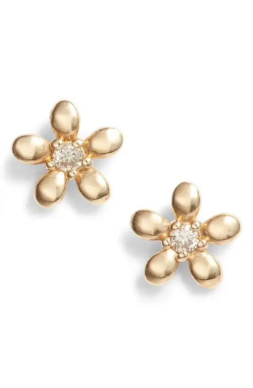 SET & STONES Moscow Diamond Stud Earrings - Gold