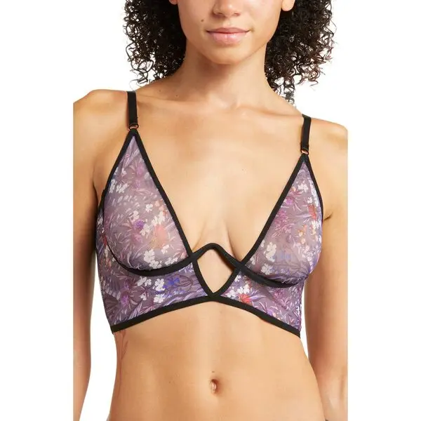 HAUTY Plunge Neck Bralette - Purple