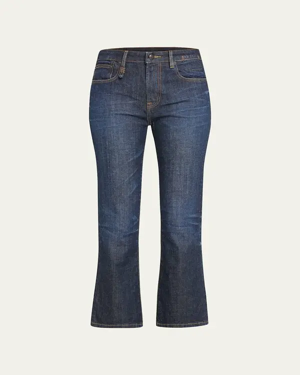 R13 Mid-rise Straight Kick Ankle Jeans - Avery Indigo