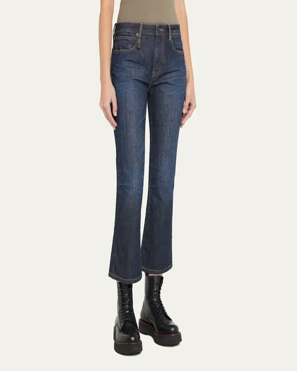 R13 Mid-rise Straight Kick Ankle Jeans - Avery Indigo