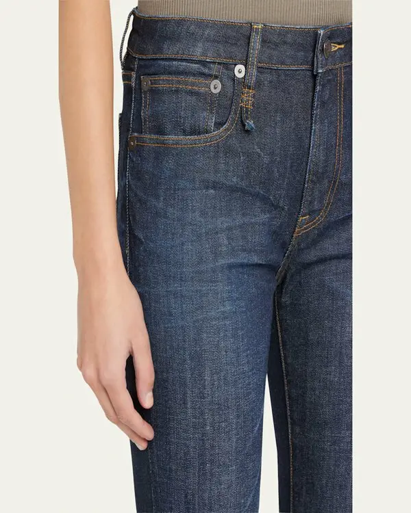 R13 Mid-rise Straight Kick Ankle Jeans - Avery Indigo