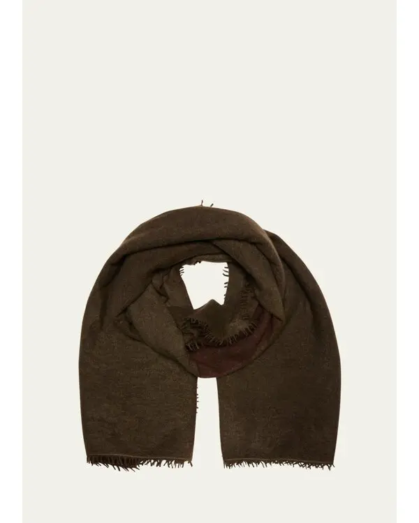 Denis Colomb Fuzzy Feture Two-tone Cashmere Scarf - Esprs