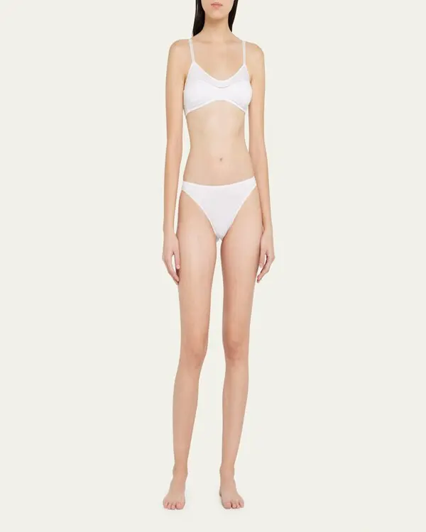 VIDERIS LINGERIE Whitney Mid-rise Bikini Briefs - Pure