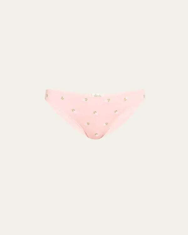 VIDERIS LINGERIE Whitney Mid-rise Bikini Briefs - Rosy Blossom