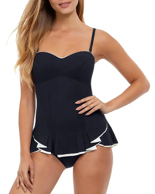 GOTTEX Belle Curve Bandeau Swimdress - Black/white