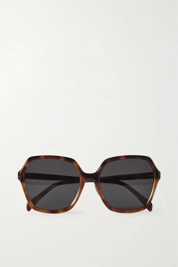 Celine Oversized Square-frame Sunglasses - Tortoiseshell