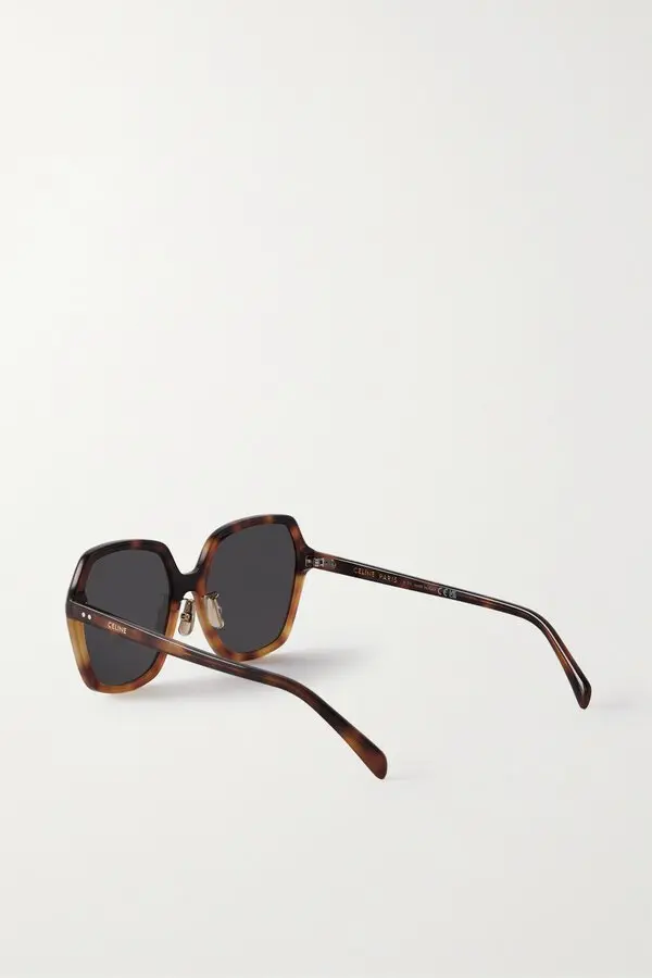 Celine Oversized Square-frame Sunglasses - Tortoiseshell