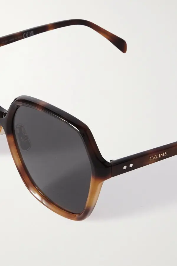 Celine Oversized Square-frame Sunglasses - Tortoiseshell
