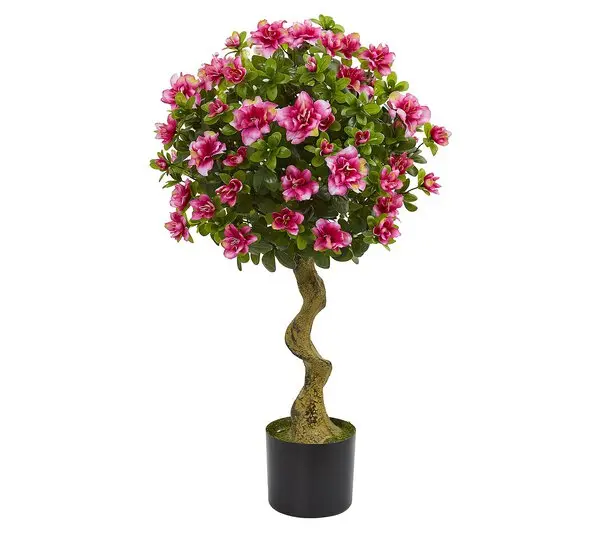 NEARLY NATURAL 3' Azalea Artificial Topiary Tree Nearly Nat Ural