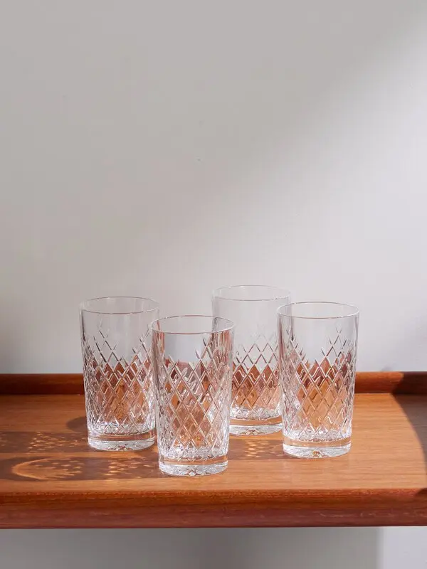 SOHO HOME Barwell Set Of Four Crystal Highball Glasses - Neutrals