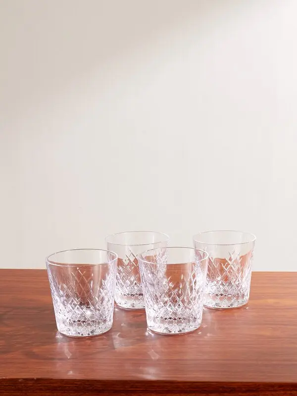 SOHO HOME Barwell Set Of Four Crystal Rocks Glasses - Neutrals