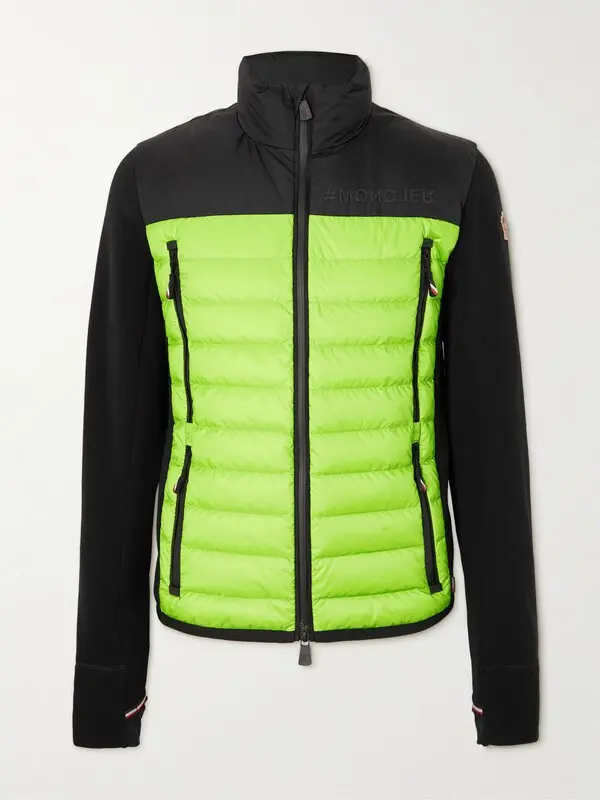 Moncler Quilted Panelled Jersey Down Ski Jacket