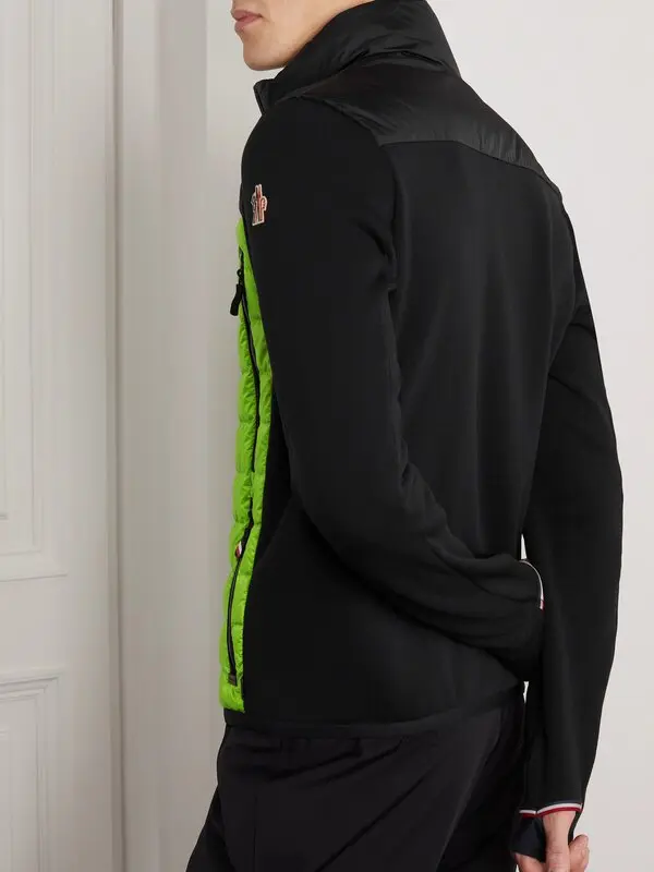 Moncler Quilted Panelled Jersey Down Ski Jacket