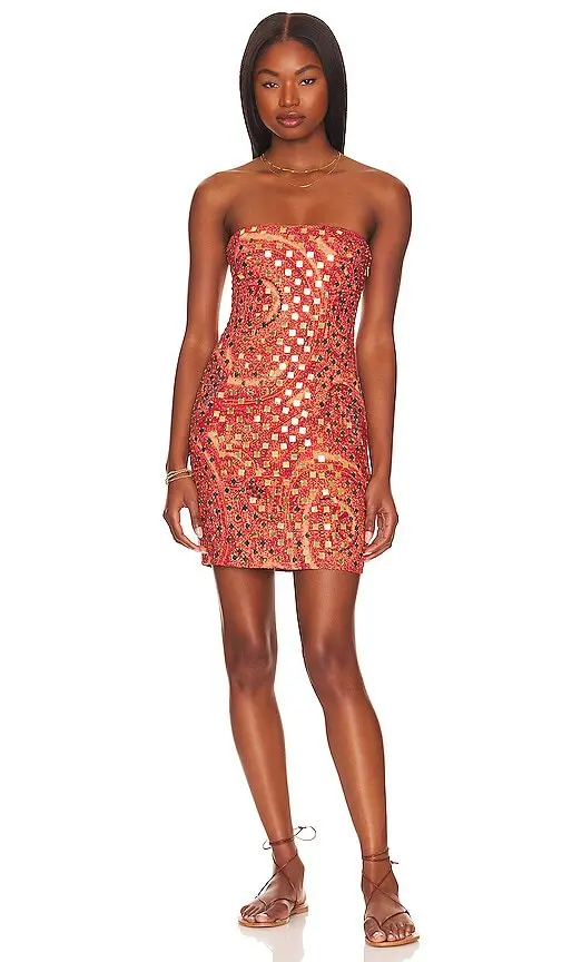 House Of Harlow 1960 X Soria Mini Dress In Rust Multi - 56% Off |  Editorialist