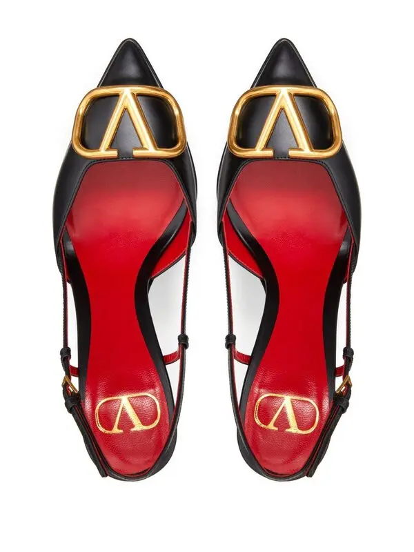 Valentino Garavani 120mm Vlogo Signature Slingback Pumps - Black
