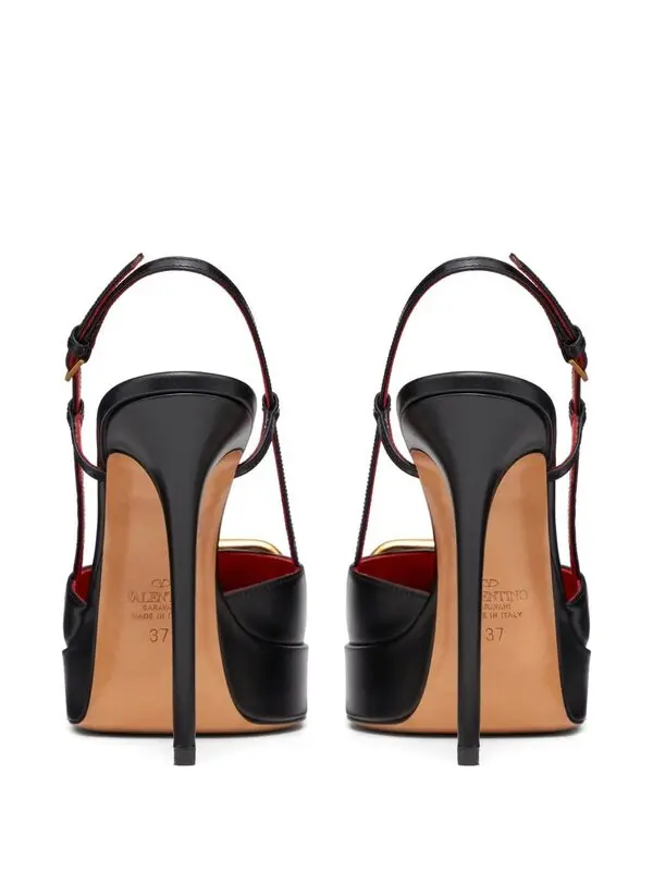 Valentino Garavani 120mm Vlogo Signature Slingback Pumps - Black