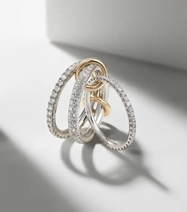 SPINELLI KILCOLLIN Nova Sterling Silver And 18kt Gold Ring With Diamonds - Multicoloured