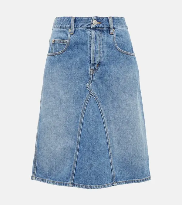 MARANT ETOILE Fiali Denim Midi Skirt - Blue