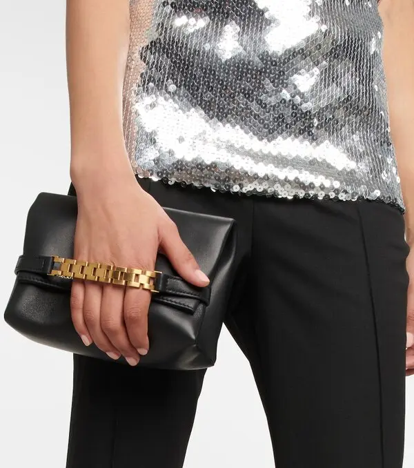 Victoria Beckham Chain Leather Pouch