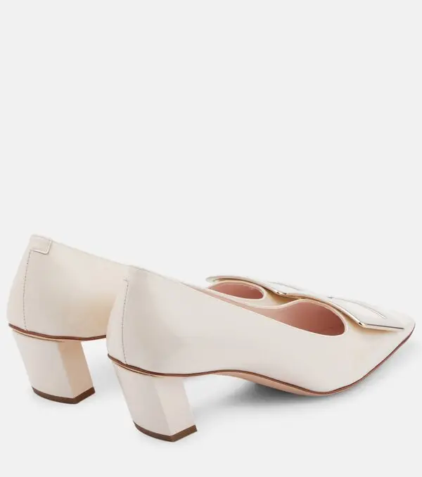 ROGER VIVIER Belle Vivier Patent Leather Pumps - Beige