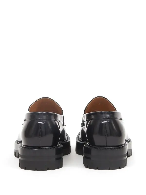 MAISON MARGIELA Tabi Leather Loafers - Jet Black