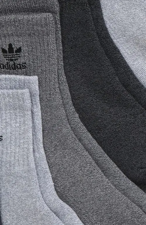 Adidas Assorted Trefoil Performance Quarter Crew Socks 6 Pack