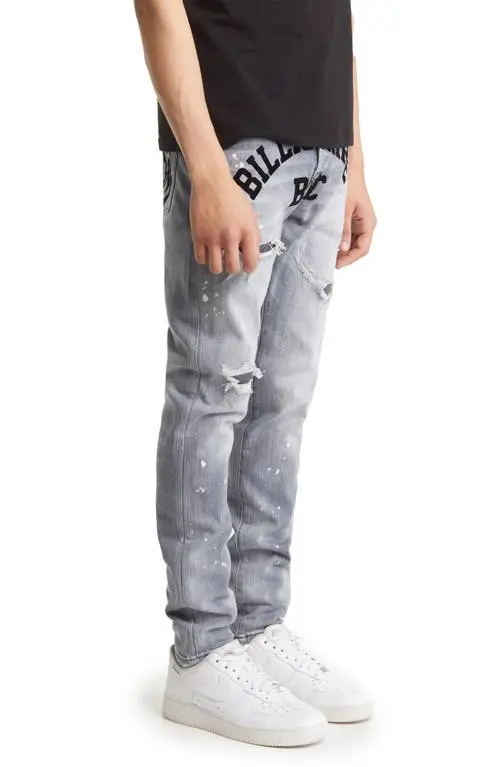 BILLIONAIRE BOYS CLUB Trek Slim Fit Paint Splatter Jeans