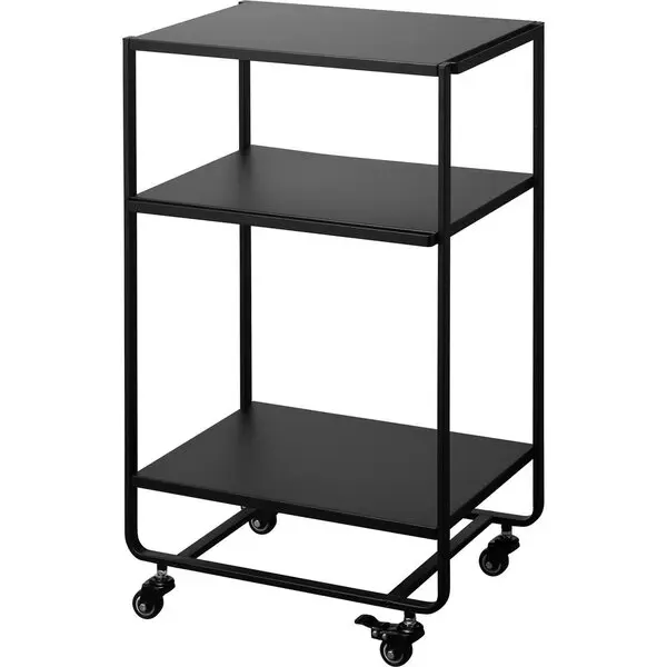 YAMAZAKI Three Tier Tower Kitchen Cart - Black