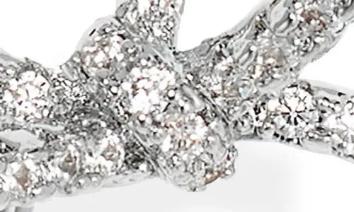 Shashi Caroline Pavé Bow Drop Earrings