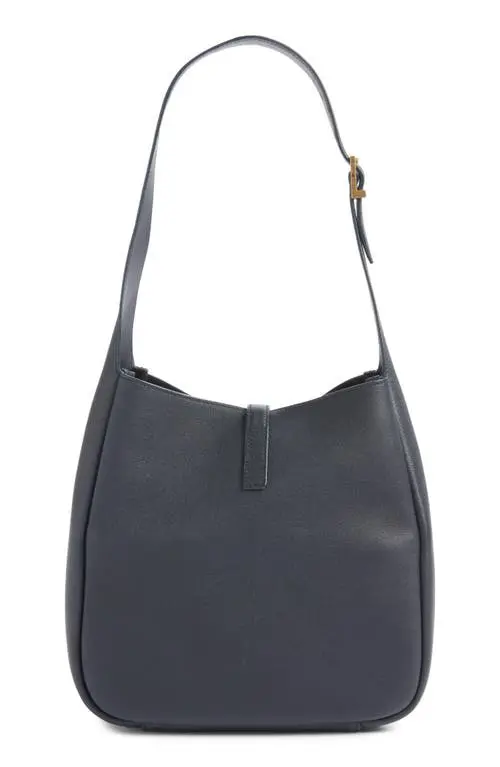 Saint Laurent Small Le 5 À 7 Leather Hobo - Bleu Abysse